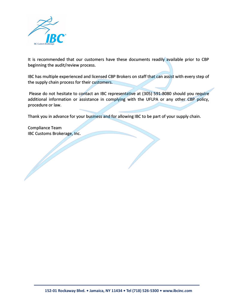 Customs Brokerage and the Uyghur Forced Labor Prevention Act (UFLPA)